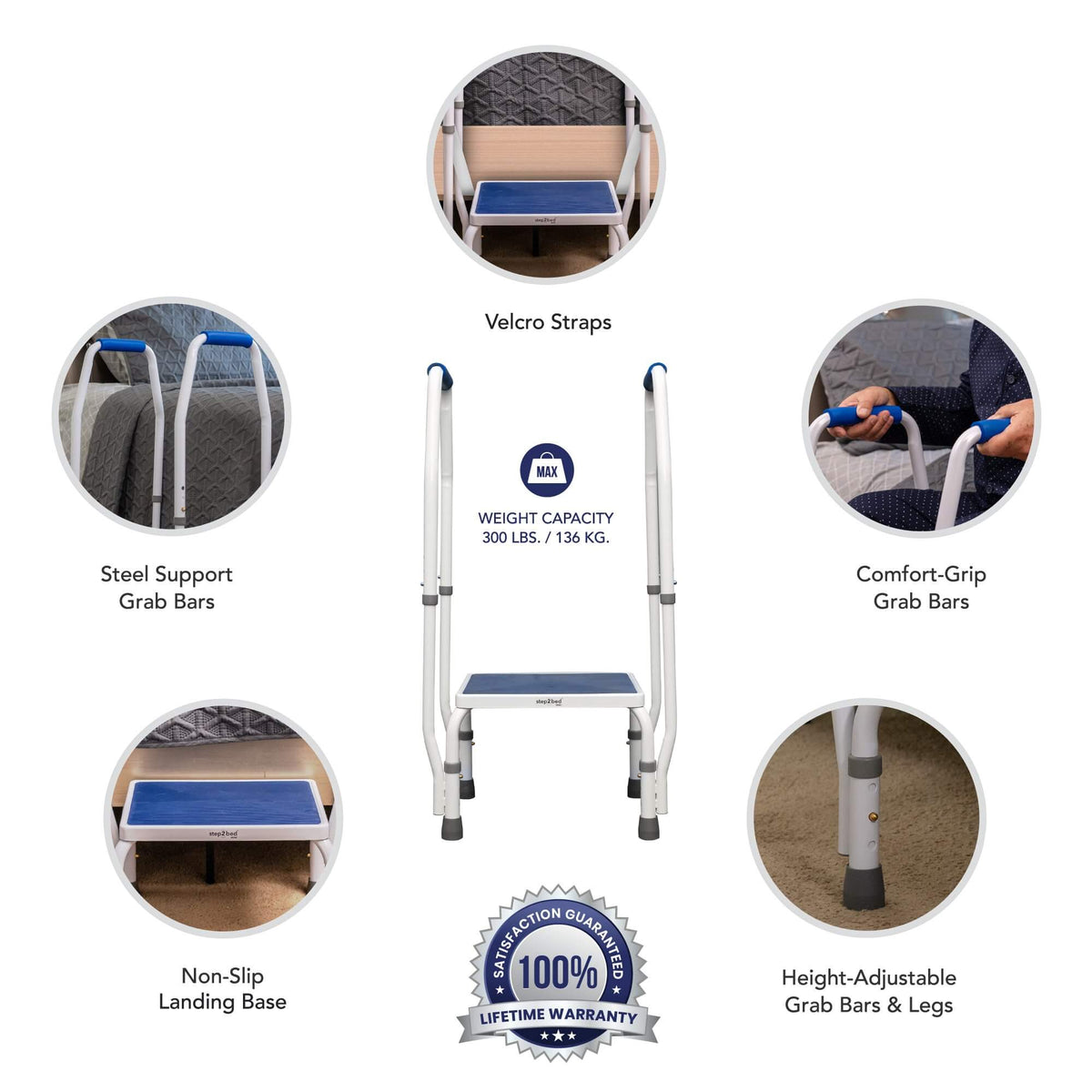 Fully Assembled Step2bed Mini - Small Step Stool for Bed